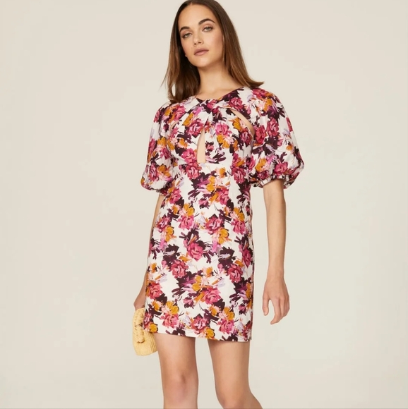 NICHOLAS | Dresses | Nicholas Floral Puff Sleeve Dress | Poshmark